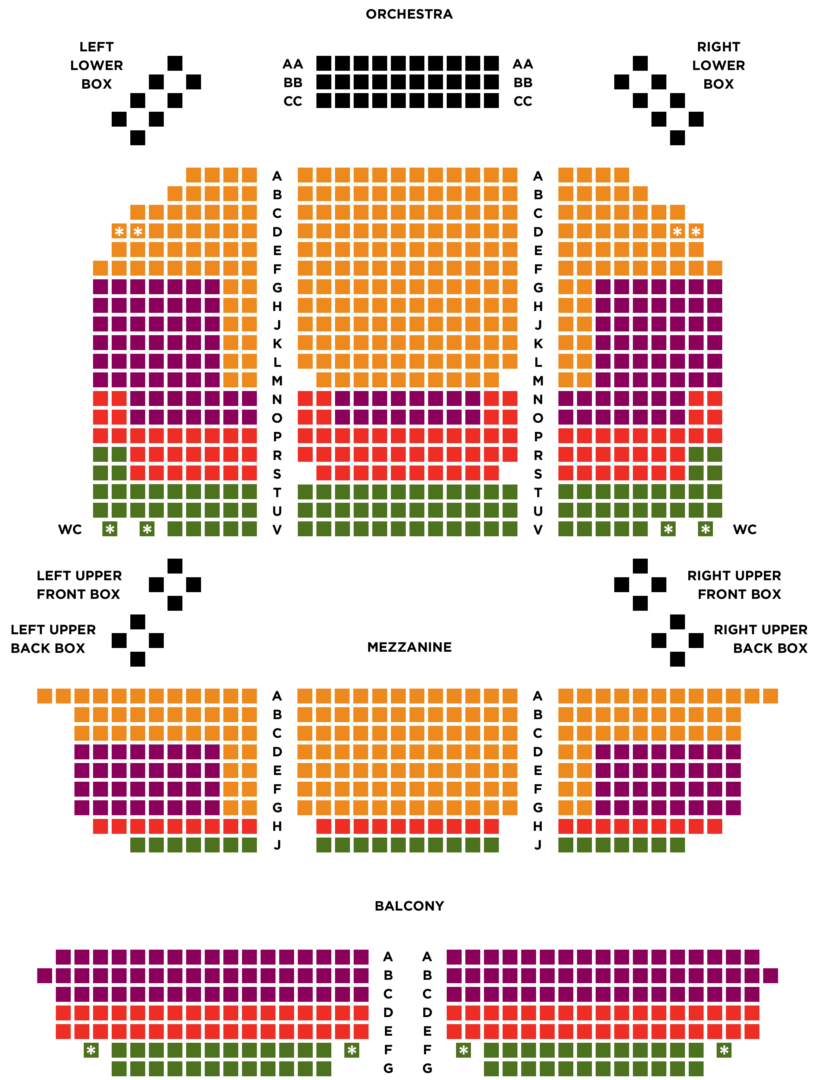 Seating Chart | Miller Symphony Hall